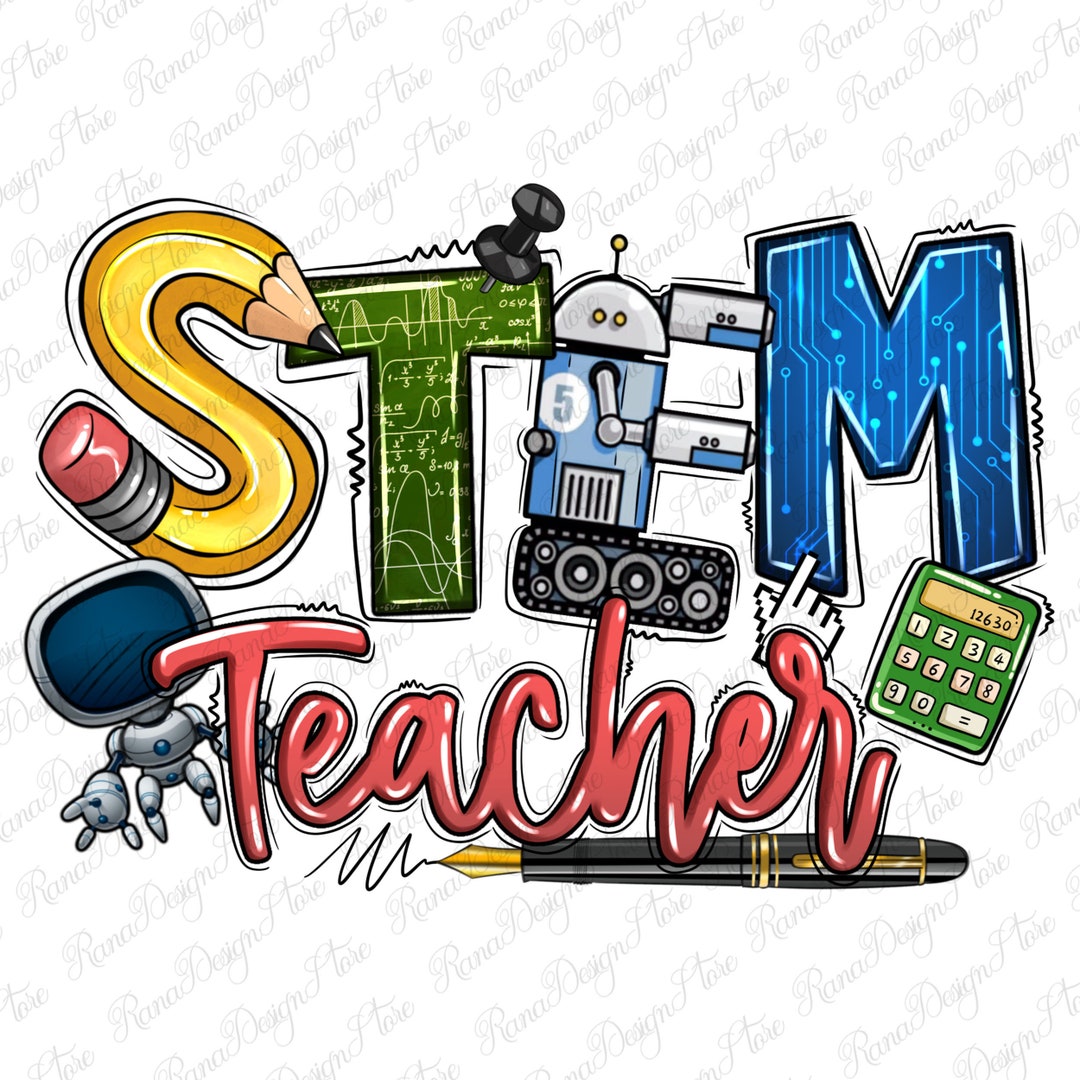 STEM Science and Technology Teacher Png Sublimation Design Download ...