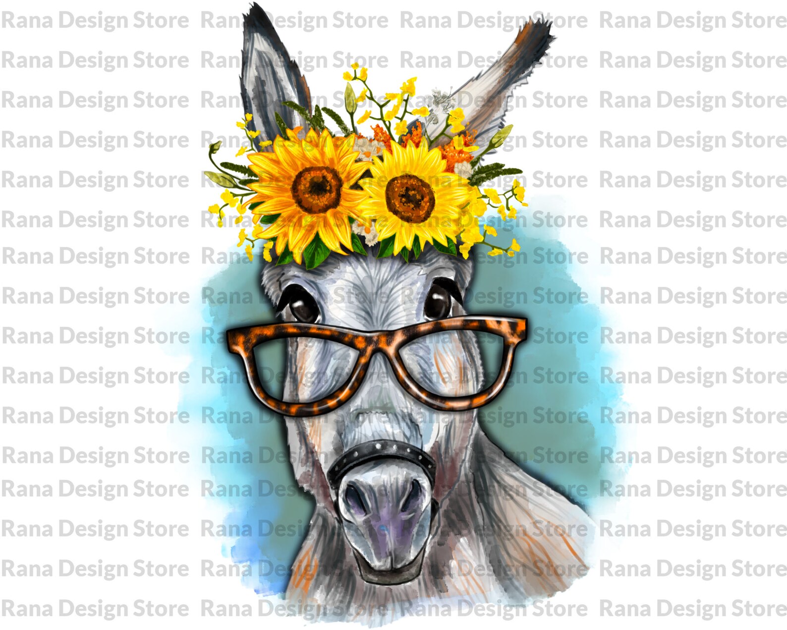 Western Brille Esel Png, Tiere vom Bauernhof, Floral Esel, Brille Tiere ...