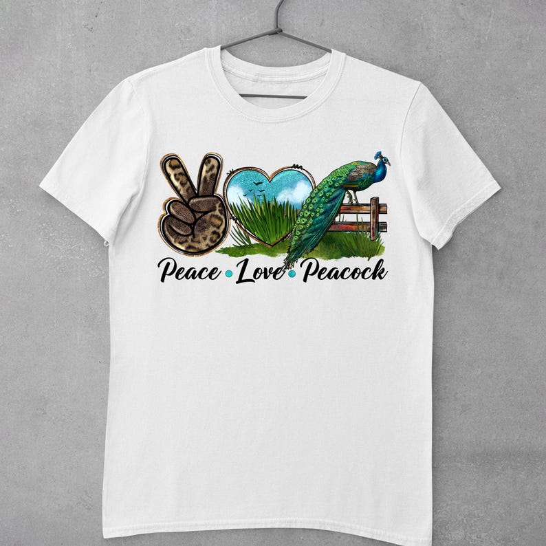 Peace Love Peacock Png Sublimation Design Download, Western Love Png ...