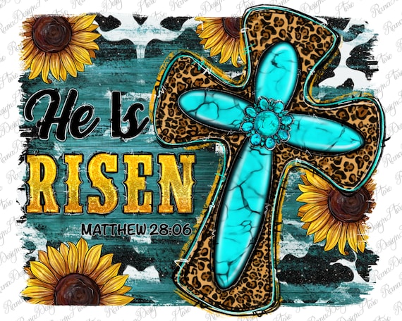 He is Resin Western Cross Png Sublimation Design Cowhide Png | Etsy