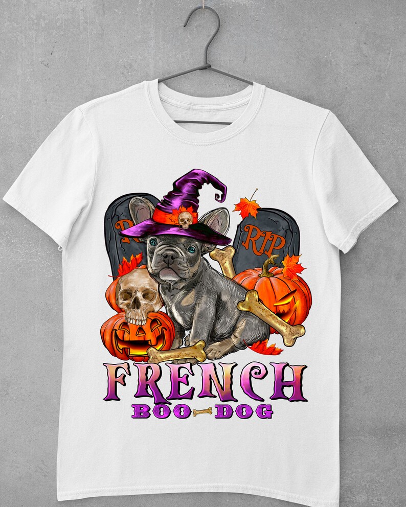 French Boo Dog Png Sublimation Design, French Bulldog Png, Halloween ...