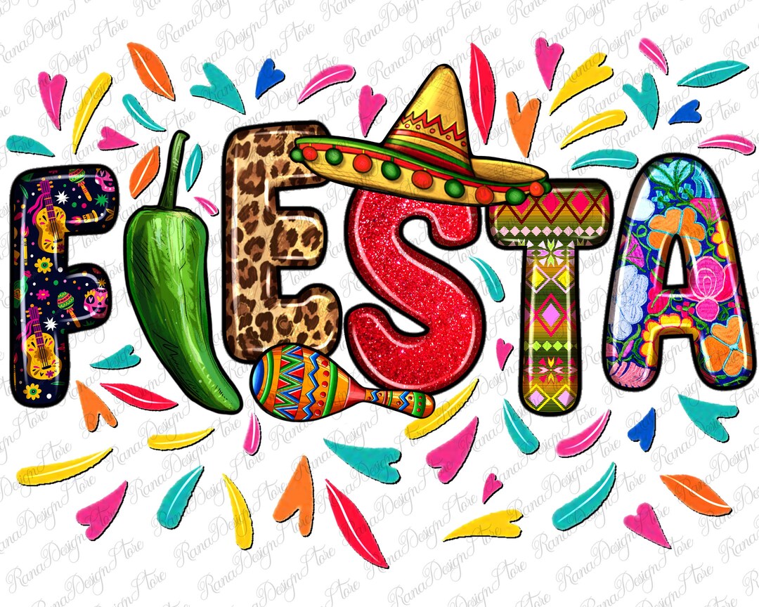 Fiesta Png Sublimation Design Download, Mexico Png, Sombrero Hat Png ...