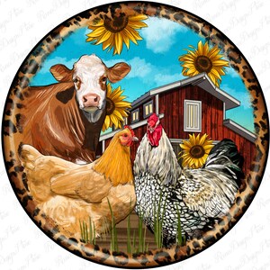 Farm Animals Car Coaster Png Sublimation Design Bundle, Western Car ...