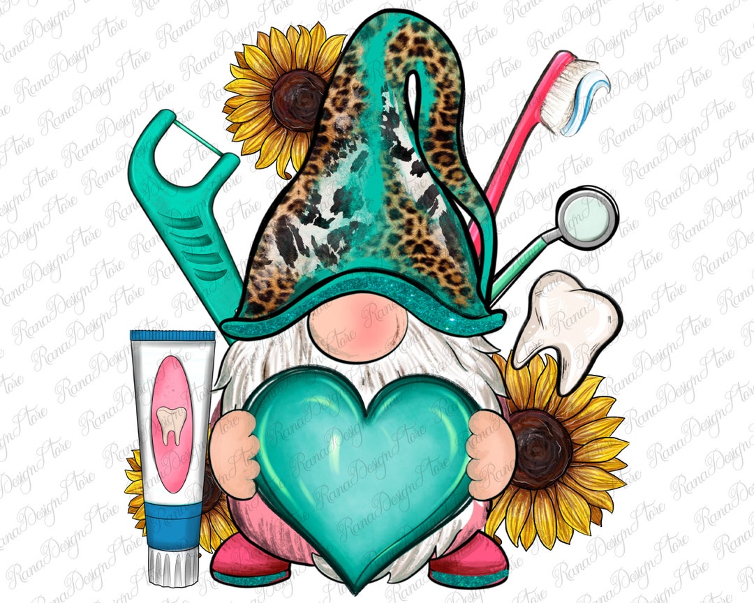 Western Dentist Gnome Png Sublimation Design Download, Dental Life Png ...
