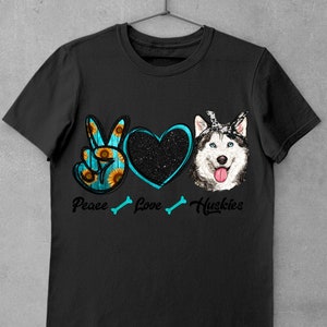 Peace Love Husky Png Sublimation Design, Peace Love Western Husky With ...