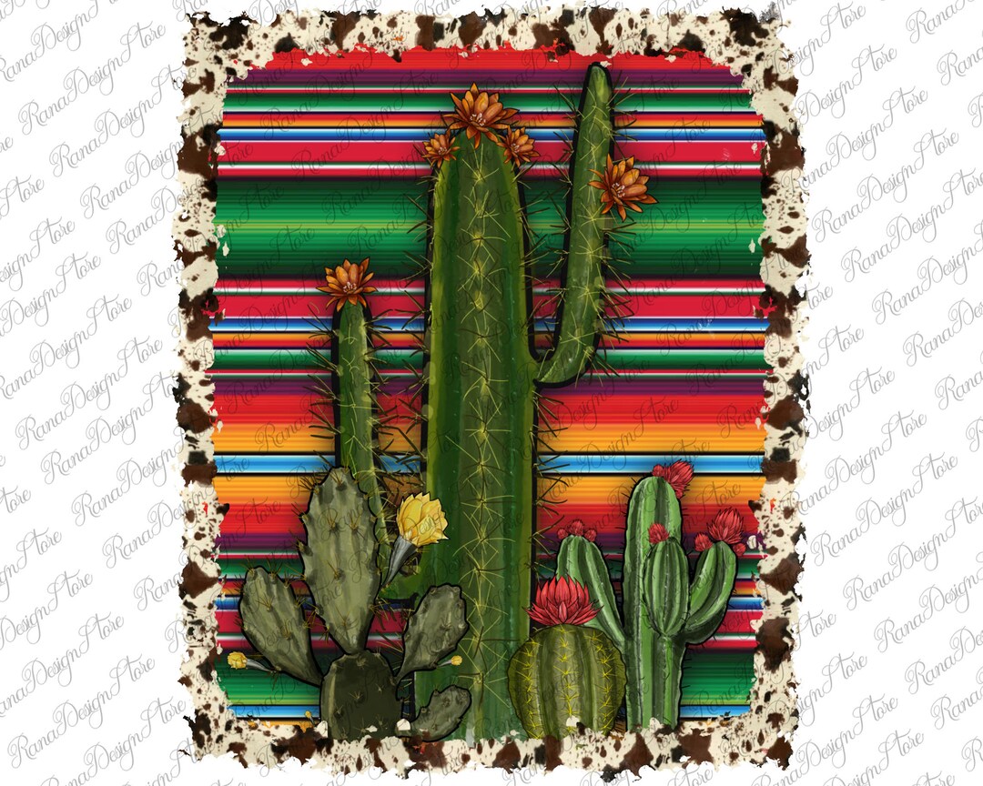 Serape Cowhide Cactus Png, Serape Cactus Png, Cowhide Cactus Png,serape ...