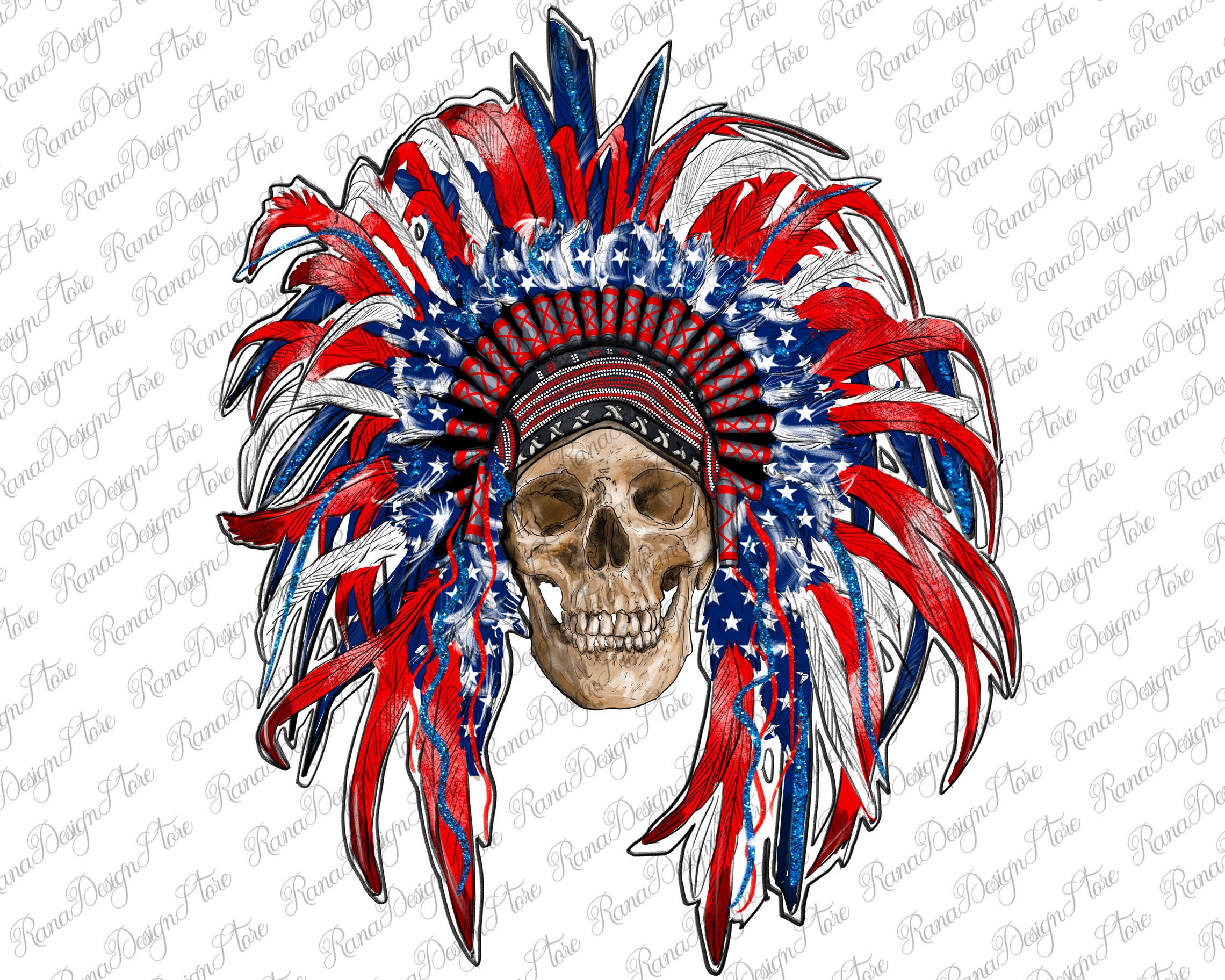 Native American Skull Headdress