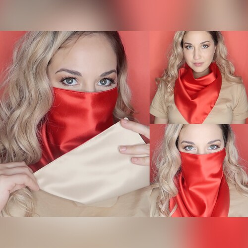Scarf Face Mask Pattern Tutorial 4 in 1 Scarf Face Mask Double - Etsy