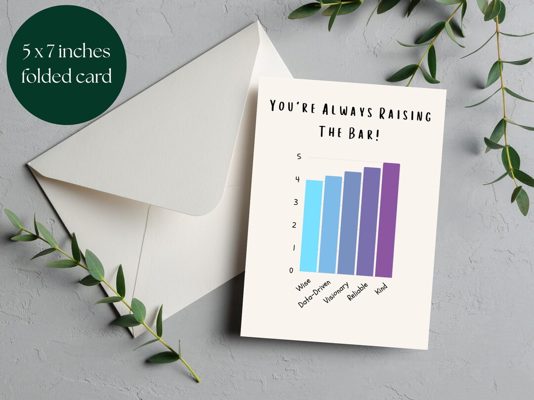 Funny Science Thank You Card Bar Graph of Appreciation You're Always ...