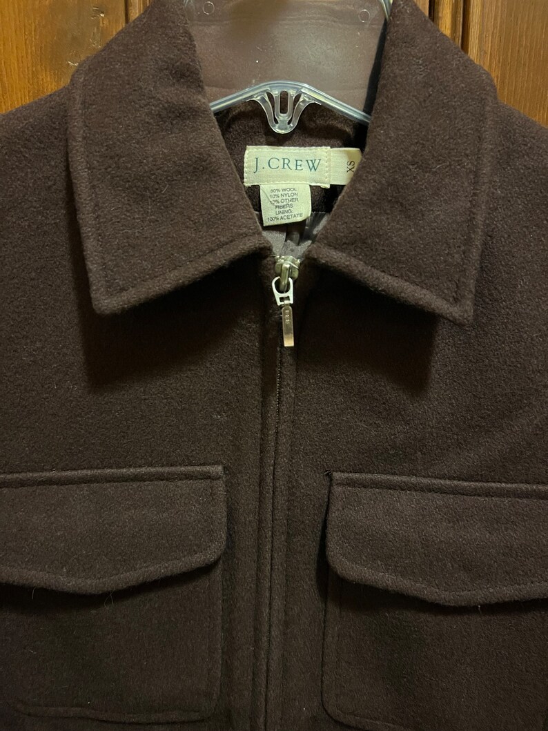 J.crew Melton Wool Jacket Classic Vintage Styling (90s) Size XS - Etsy