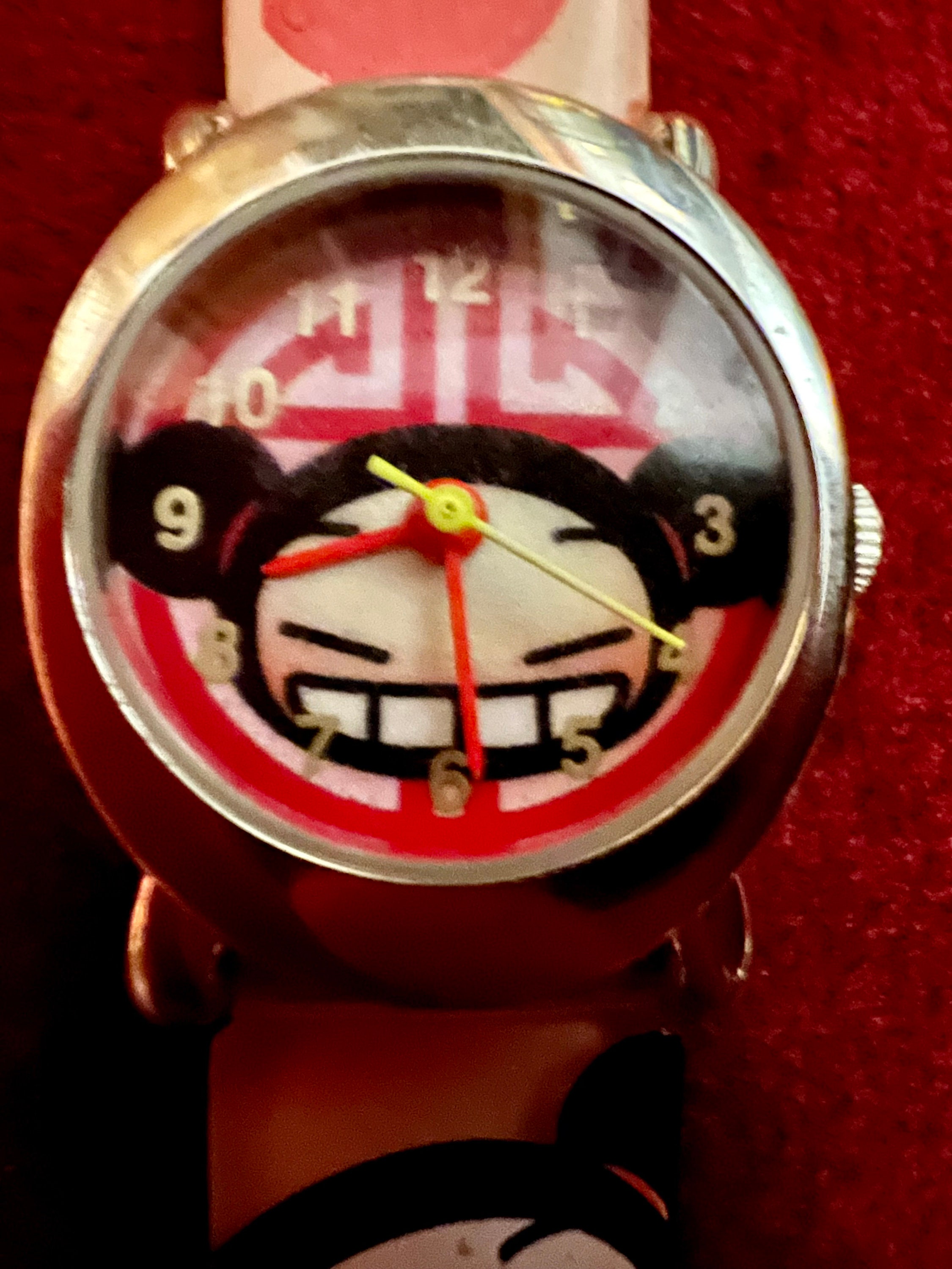 Rare Vintage Pucca Anime Cartoon Pink & Red Watch Excellent Cond. - Etsy