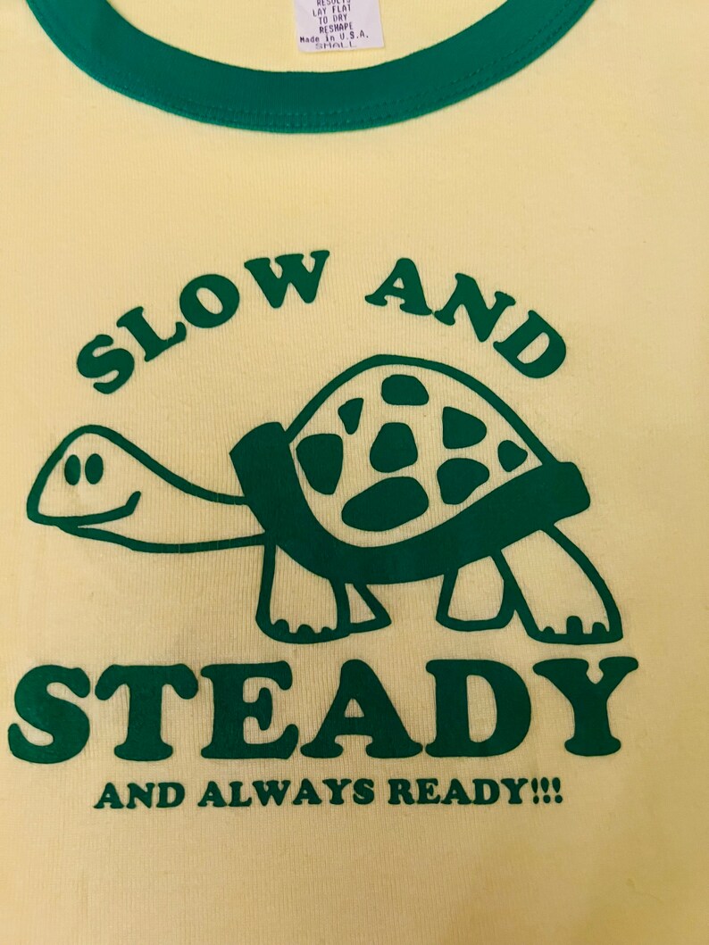 SLOW AND STEADY, and Always Ready!! Turtle T-shirt/by Rare Threads - Etsy
