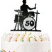 Drummer Themed Glitter Cake Topper, Birthday Cake Topper, Glitter ...