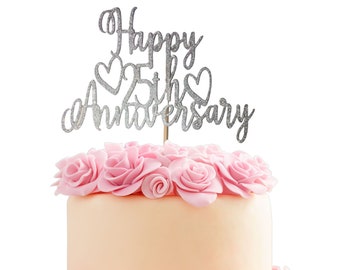 Glitter Hello 25 Twenty Five Topper 25th Birthday 25 - Etsy