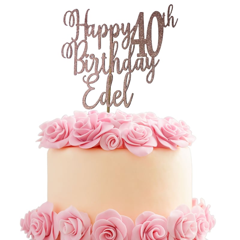 40th Cake Topper - Etsy