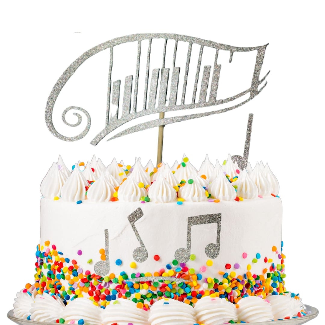 Piano Glitter Cake Topper, Music Cake Topper, Piano Cake Topper, Cake ...