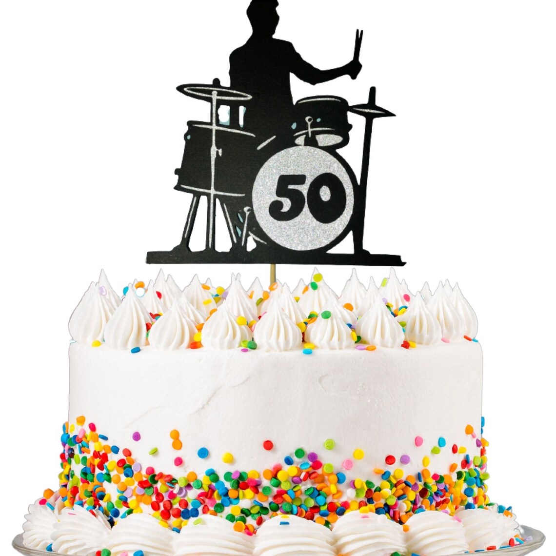 Drummer Themed Glitter Cake Topper, Birthday Cake Topper, Glitter ...