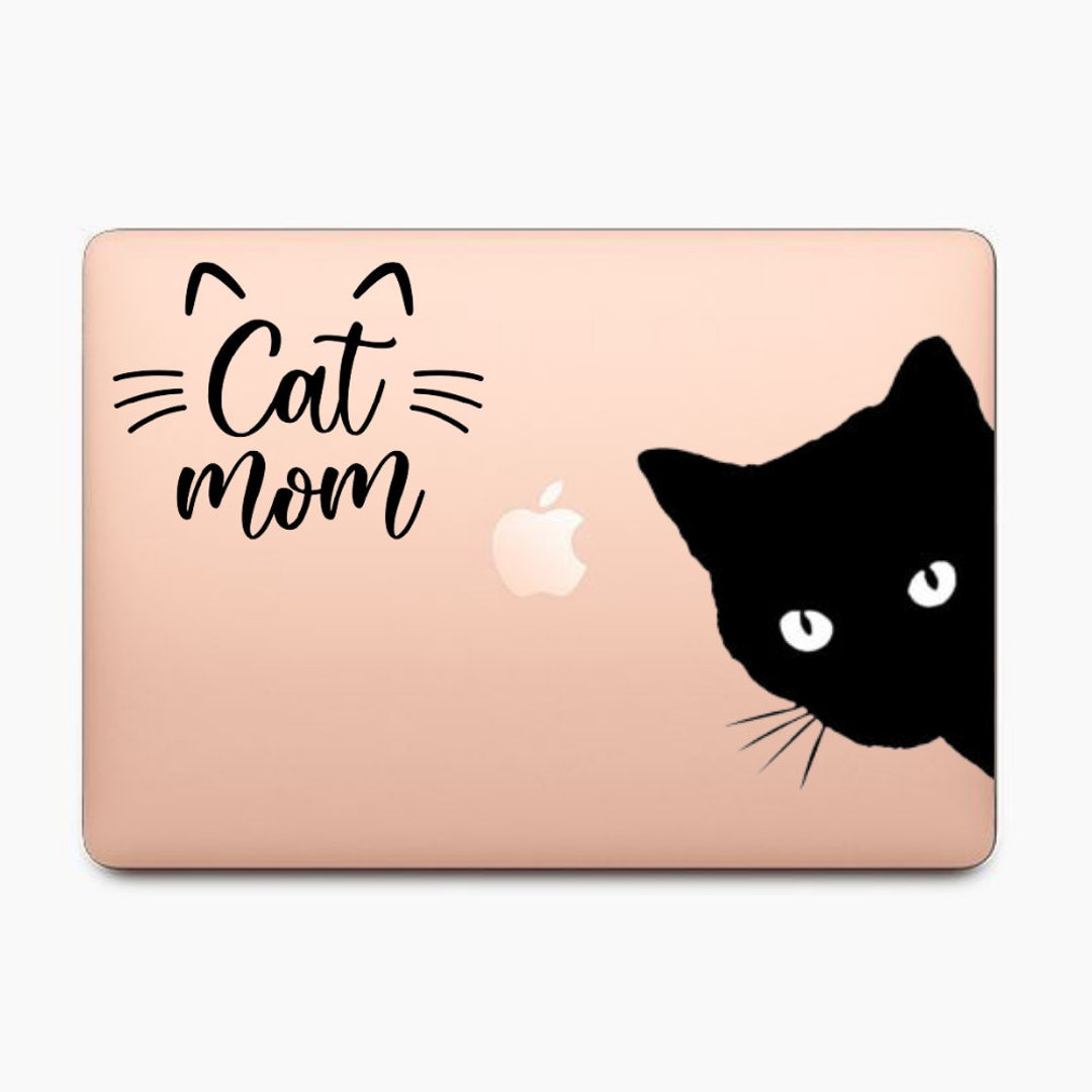 Cat Laptop Decals, Cat Stickers, Cat Mac Book Transfers, Cat Mom Decal ...