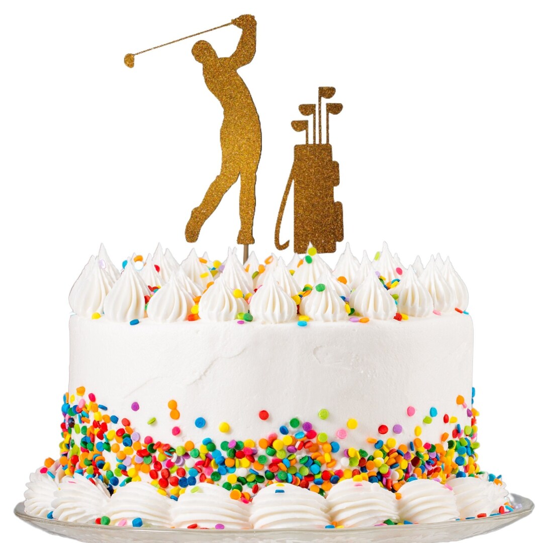 Golfer Glitter Cake Topper, Golfing Cake Topper, Golf Cake Topper ...