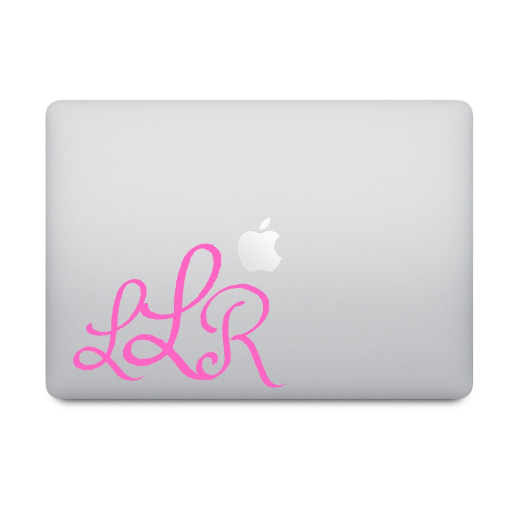 Bundle of Apple stickers Custom vinyl decals initial | Etsy