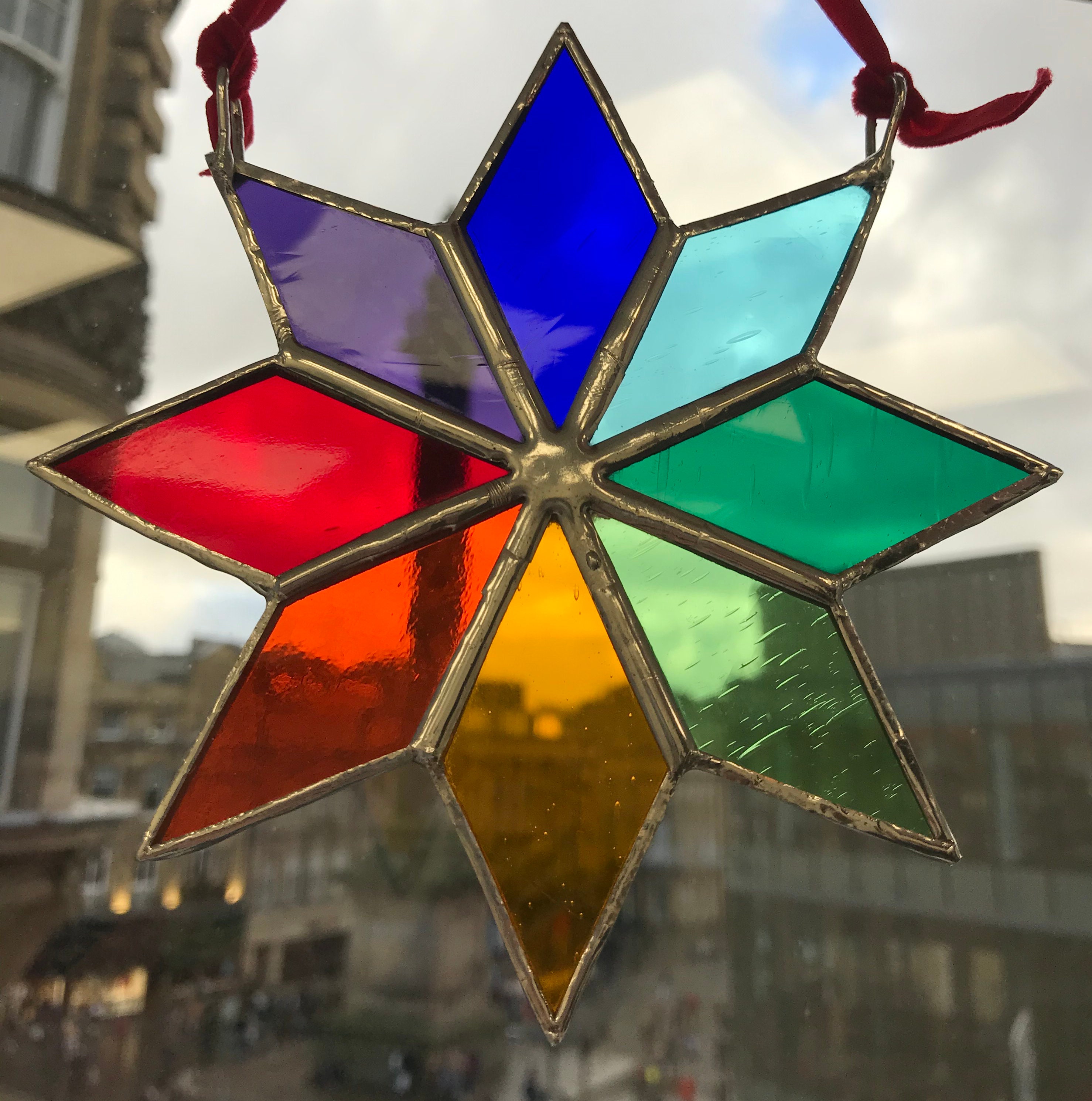 Handmade Stained Glass Star at Katherine Somers blog