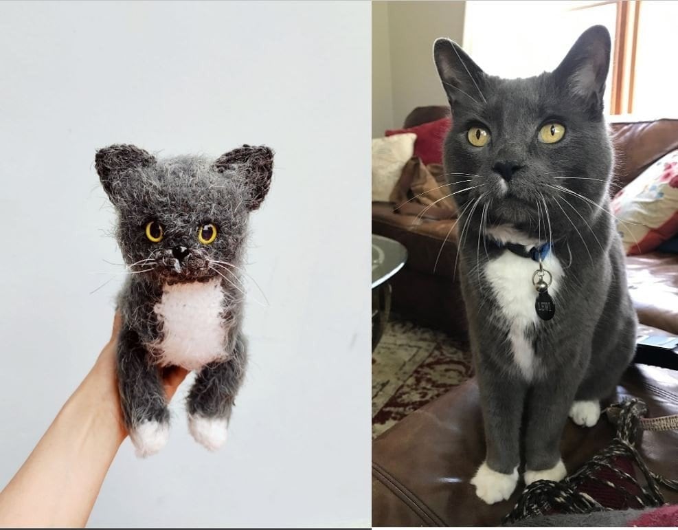 Custom Stuffed Cat, Custom Cat Plush, Custom Crochet Cat, Custom ...