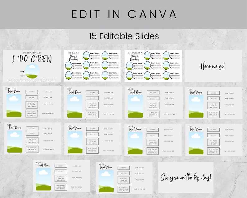 15 Slide Wedding Party Introduction Slides | Bridal Party Intros ...