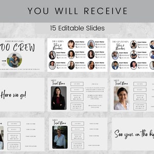 15 Slide Wedding Party Introduction Slides | Bridal Party Intros ...