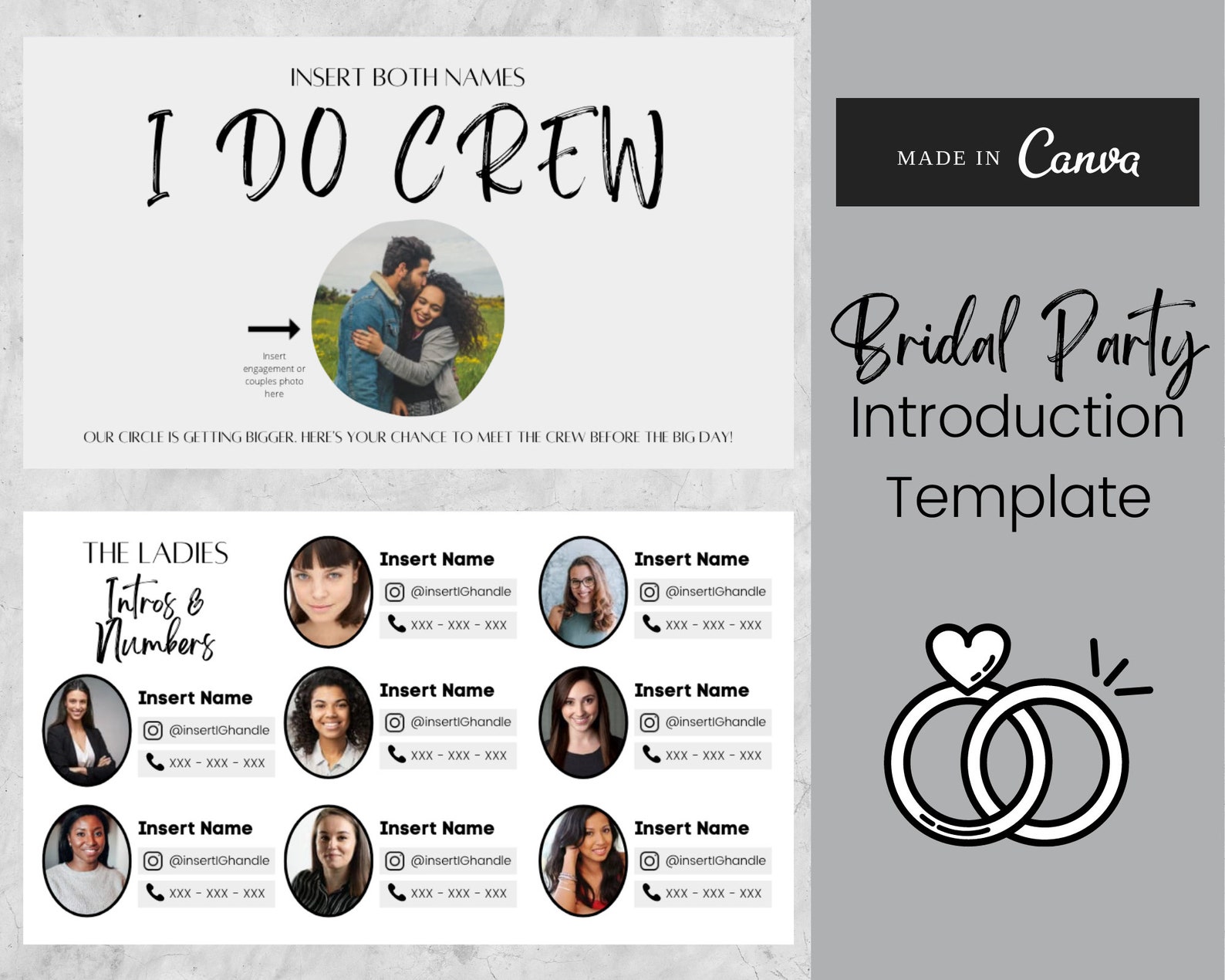 15 Slide Wedding Party Introduction Slides | Bridal Party Intros ...