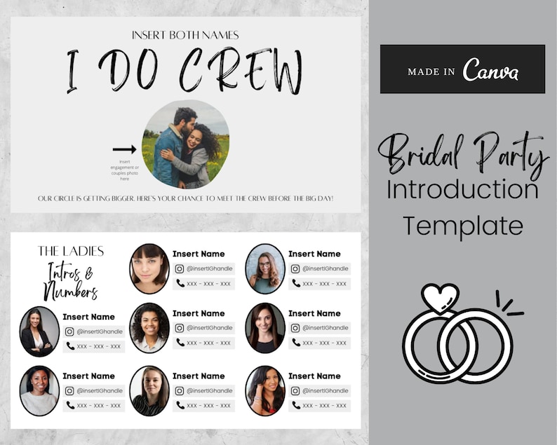 15 Slide Wedding Party Introduction Slides | Bridal Party Intros ...