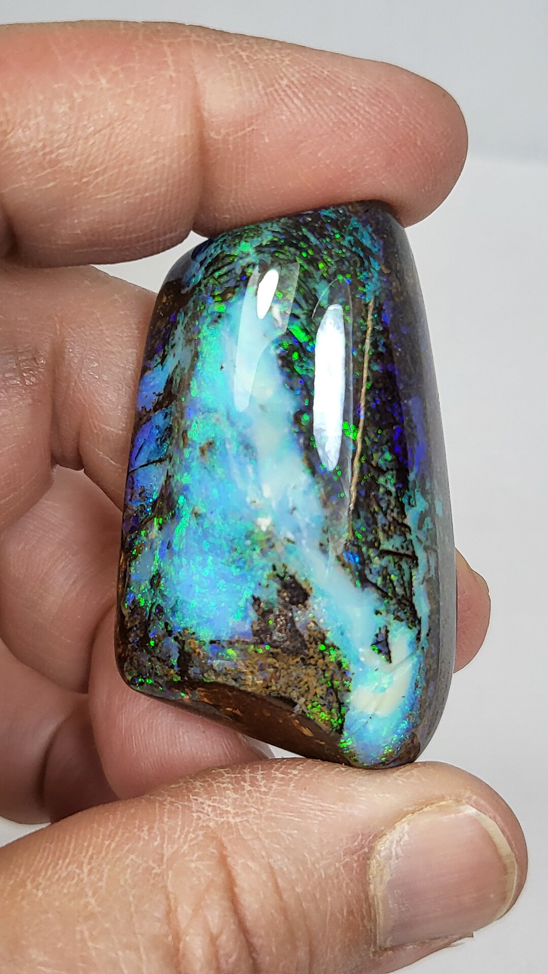 232.25ct. Boulder Opal Specimen. Natural Opal. Australian Opal. 52x31mm ...