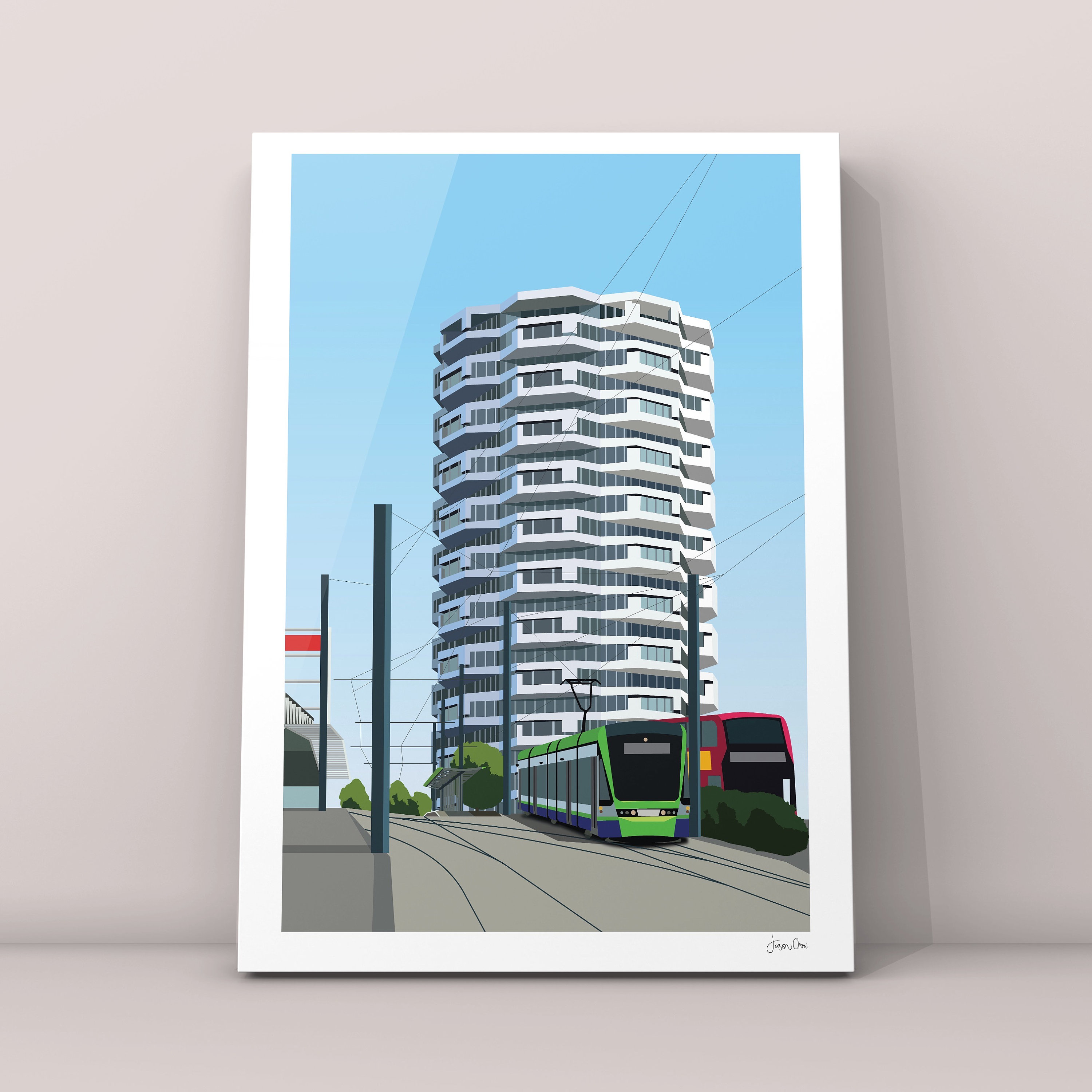 No. 1 Croydon, 50p Building, Croydon, South London, TFL, Bus, Trams ...