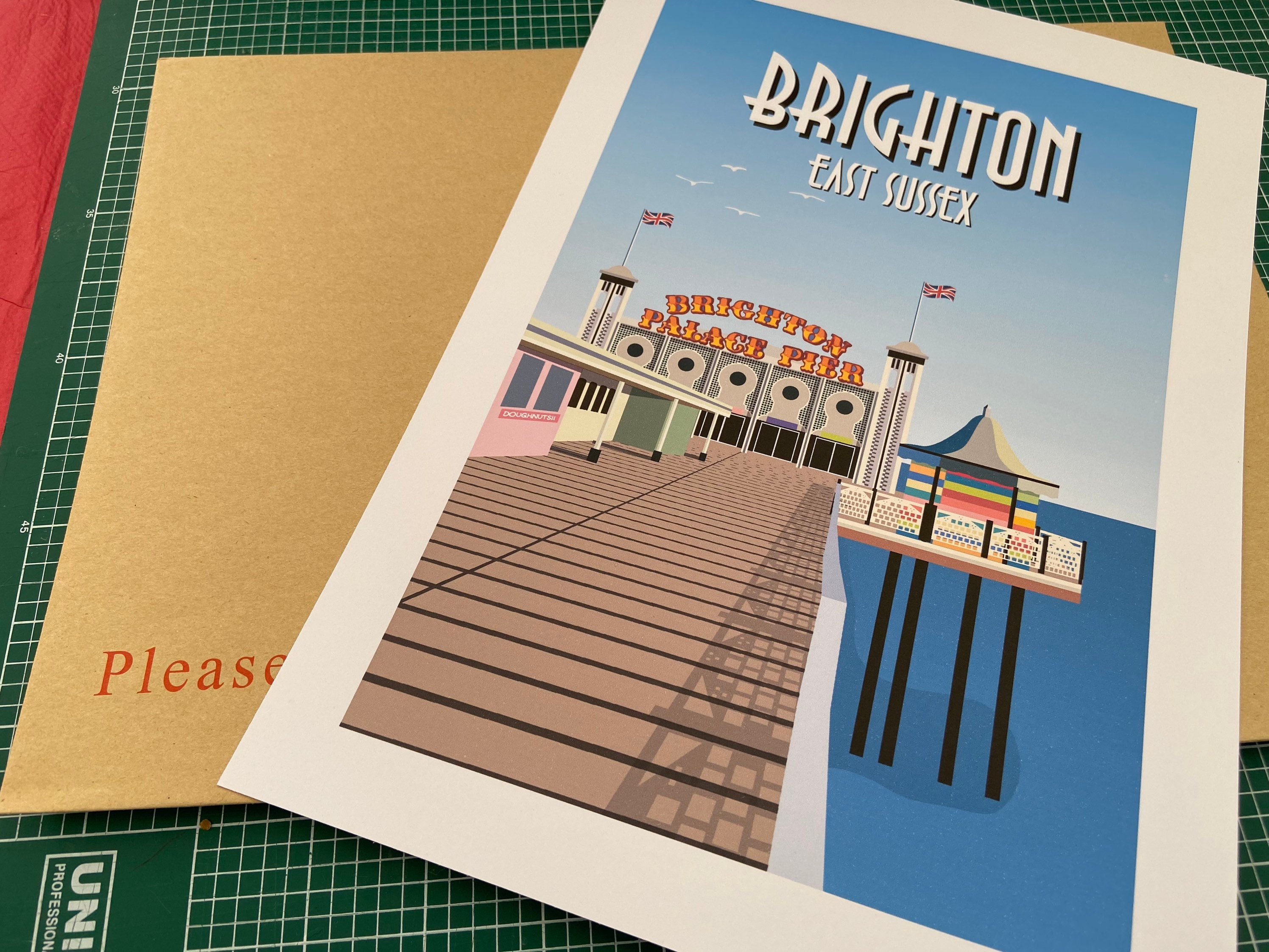 Brighton Palace Pier Art Print Brighton Print Brighton - Etsy