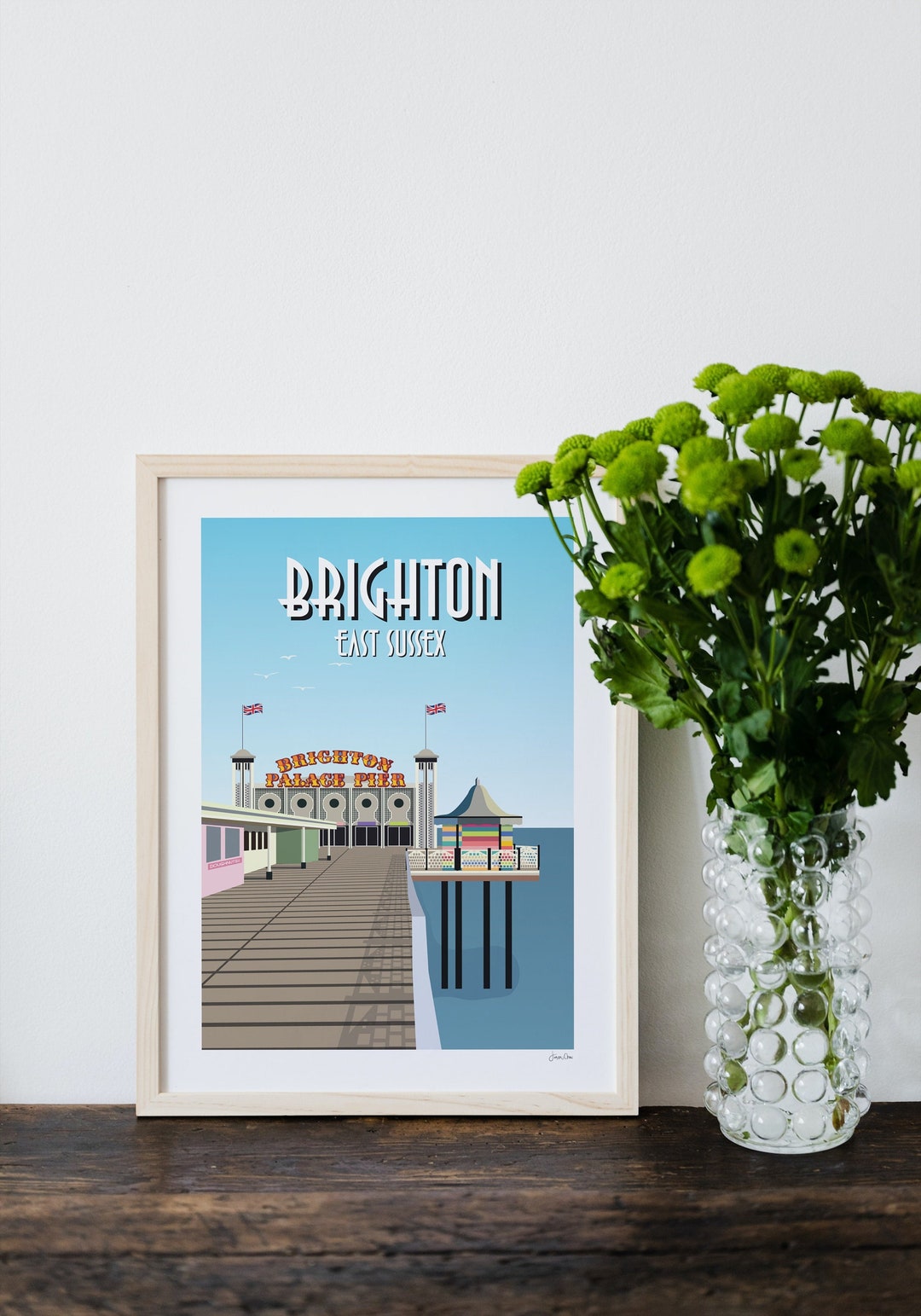 Brighton Palace Pier Art Print, Brighton Print, Brighton Poster, East ...