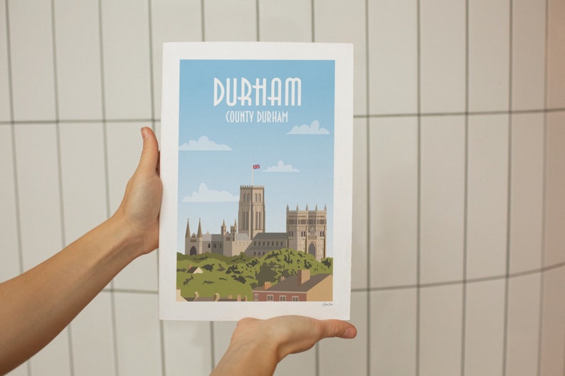 Durham Travel Print, Durham Cathedral, County Durham Wall Art, Travel ...
