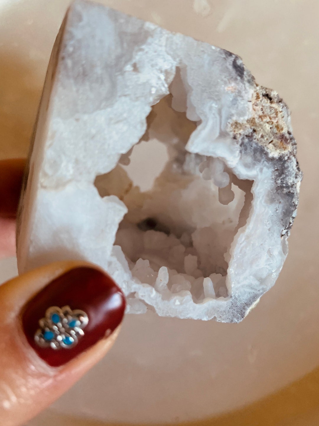 Rare= Snow Agate Cube. -SA4- - Etsy
