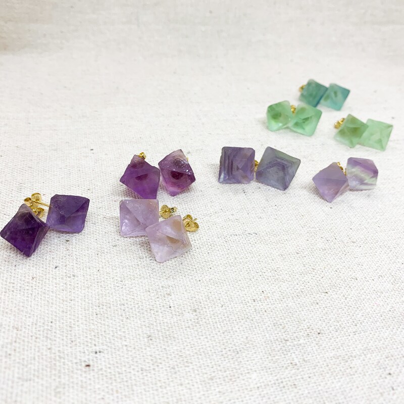 Fluorite Earrings - Etsy