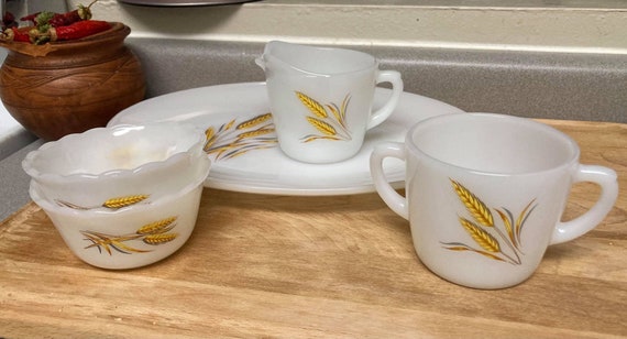 1960s Anchor Hocking Fire King Wheat Pattern | Etsy