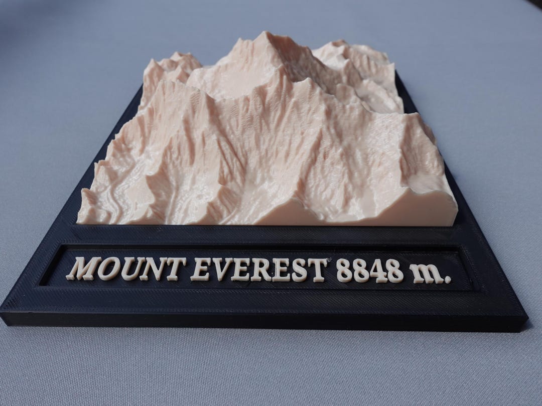 3D Model Mount Everest. Wydruki Gory 3D. Prezent Dla Miłośnika Gór ...