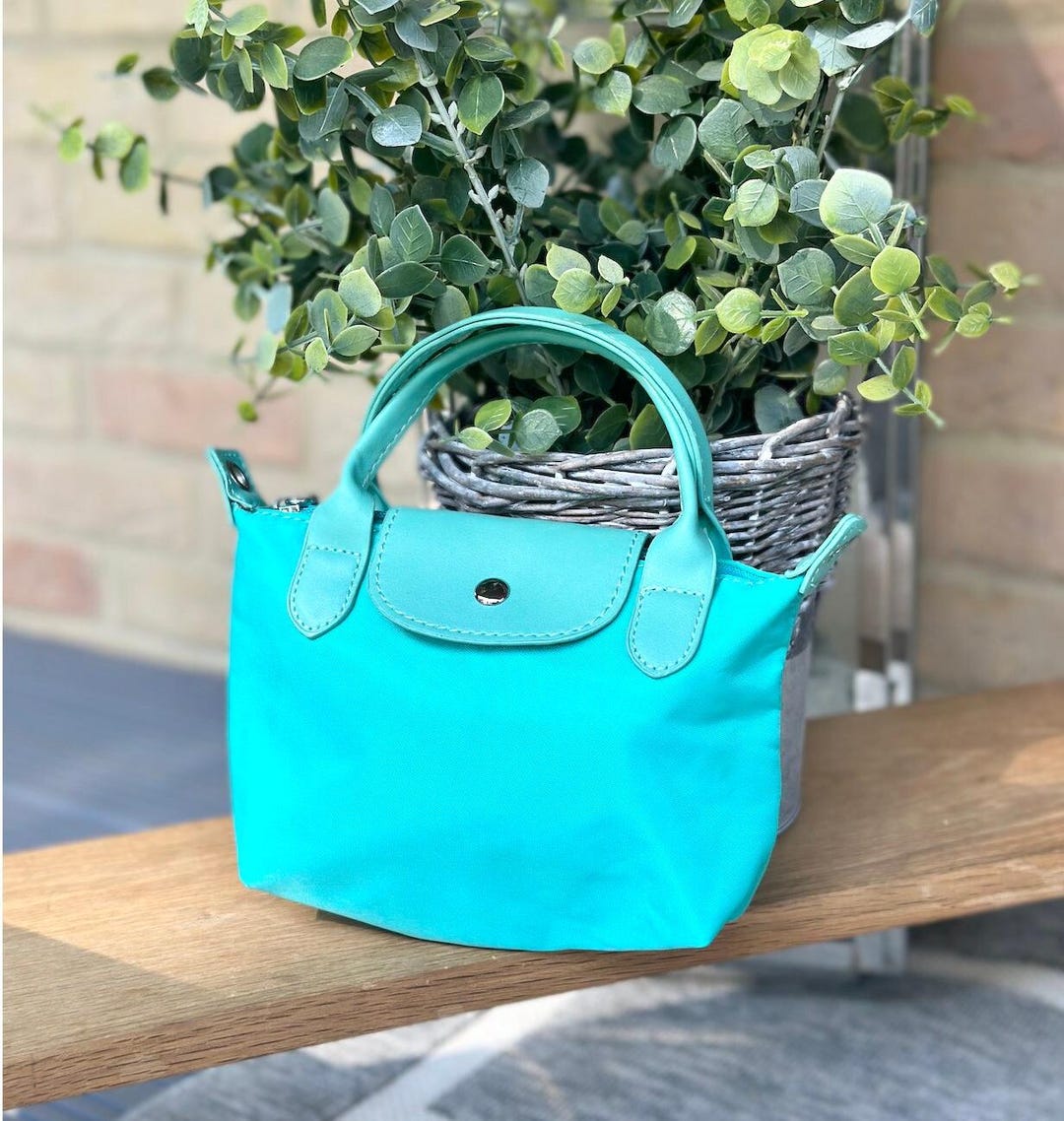 Nylon Teal Blue Mini Phone Crossbody, Handbag, Bag, - Etsy