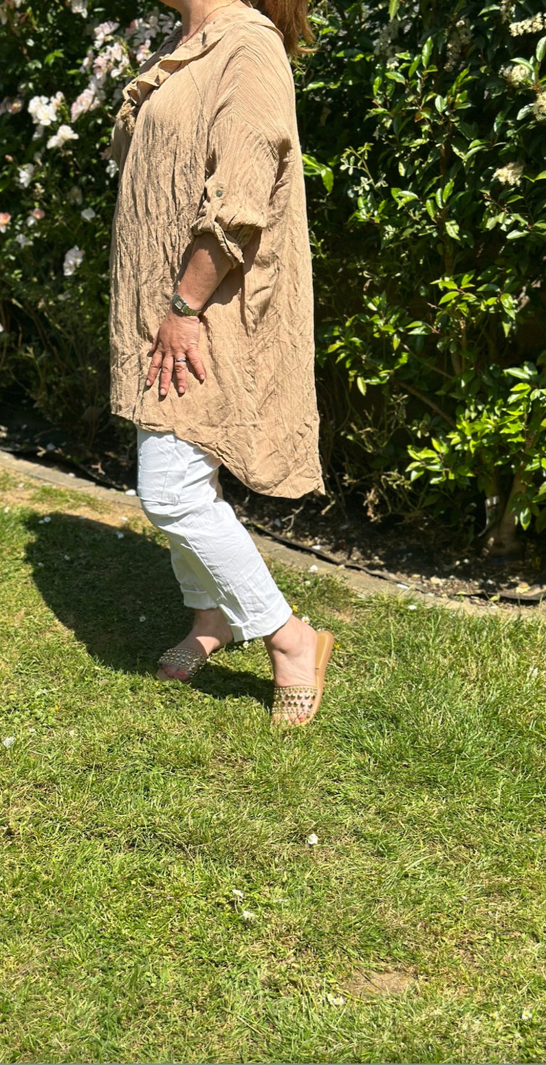 Plus Size Made in Italy Italian Shimmer Frill Neck Dip Hem - Etsy