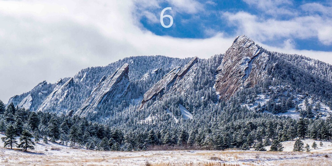 Boulder Flatirons Collection, Colorado, Boulder, Chautauqua, Snow, Boulder Flatirons, Moody ...