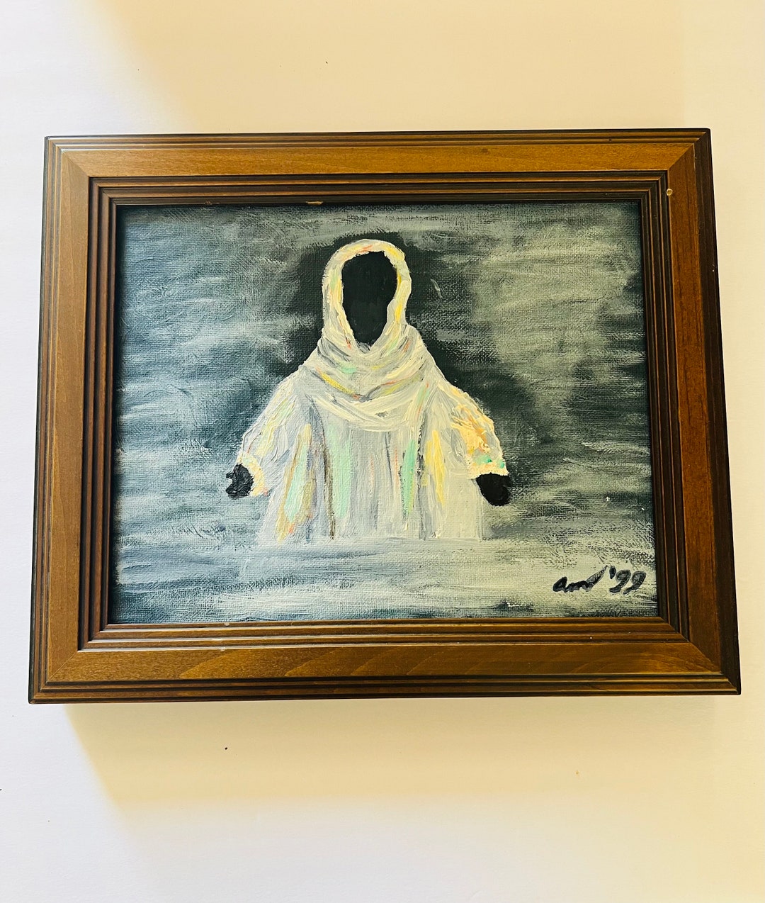 Faceless No Face Hand Painted Wall Hanging Picture - Etsy