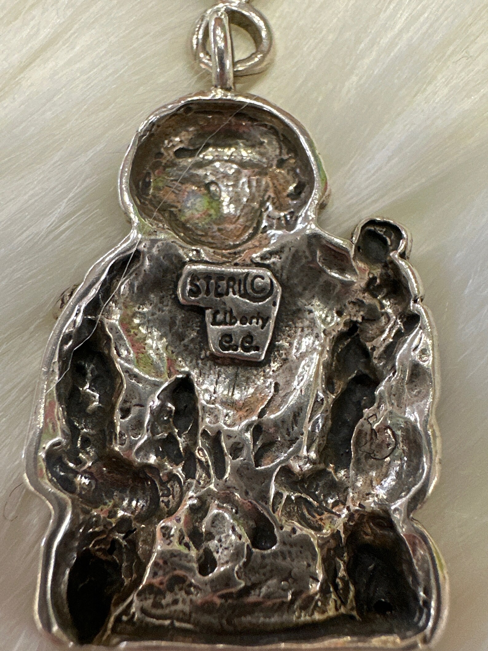 Native American Storyteller Pendant Stamped Sterling Silver Liberty - Etsy