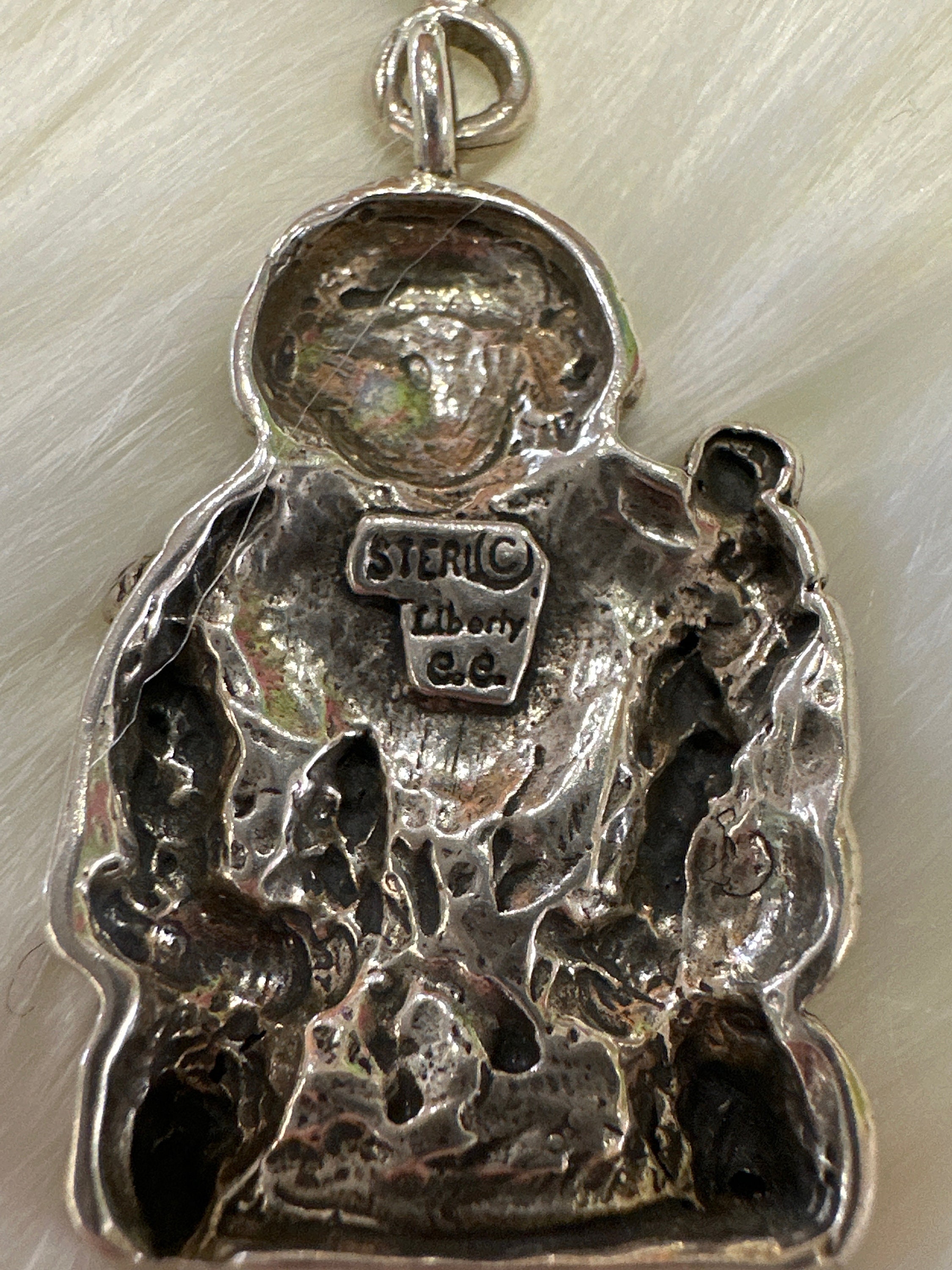 Native American Storyteller Pendant Stamped Sterling Silver Liberty - Etsy