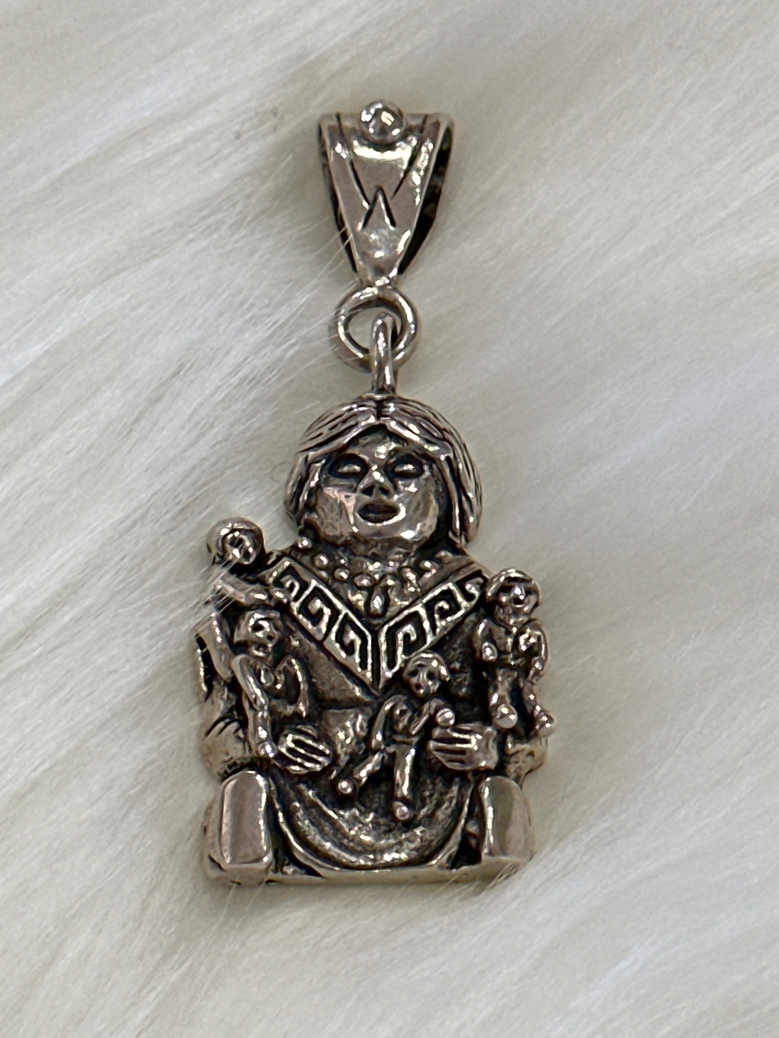 Native American Storyteller Pendant Stamped Sterling Silver Liberty - Etsy