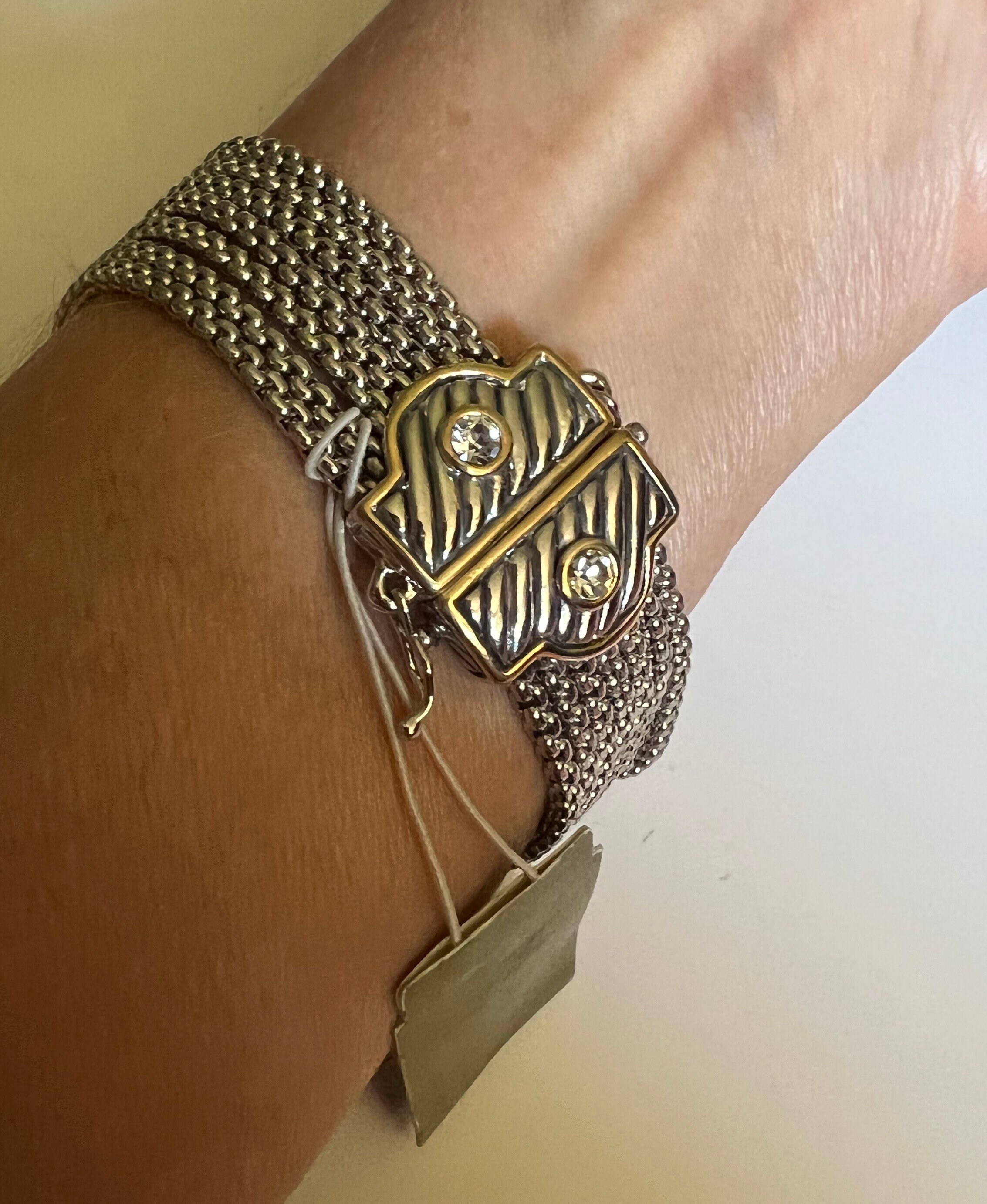 Vintage MX Signature Collection Silver and Gold Tone Bracelet - Etsy