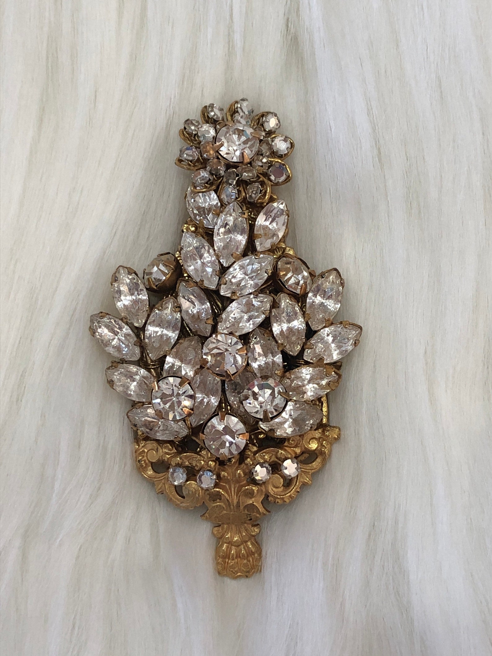 Vintage Signed Miriam Haskell Tree Brooch - Etsy