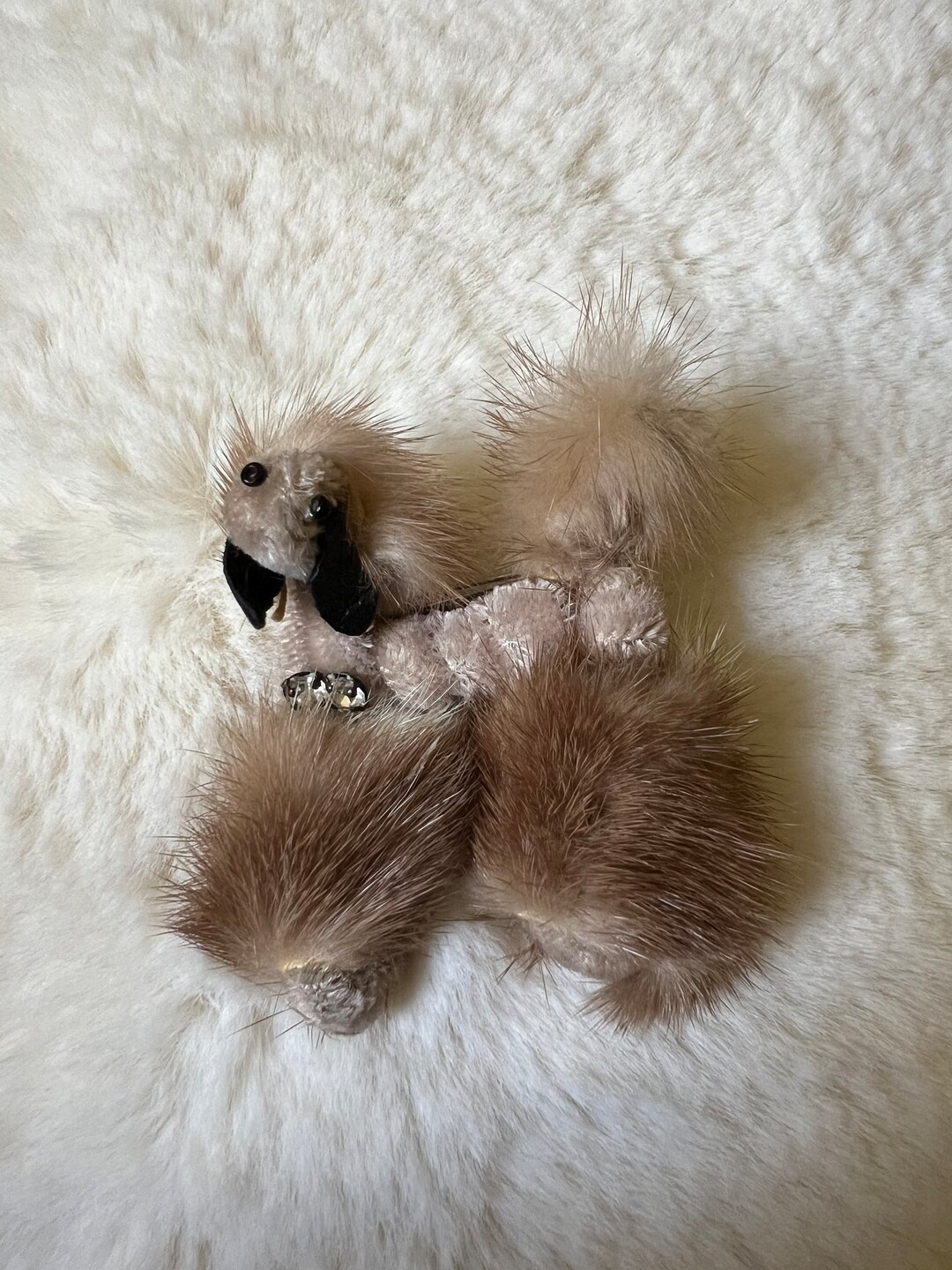 Vintage 1960s Mink Fur Poodle Brooch Pin - Etsy