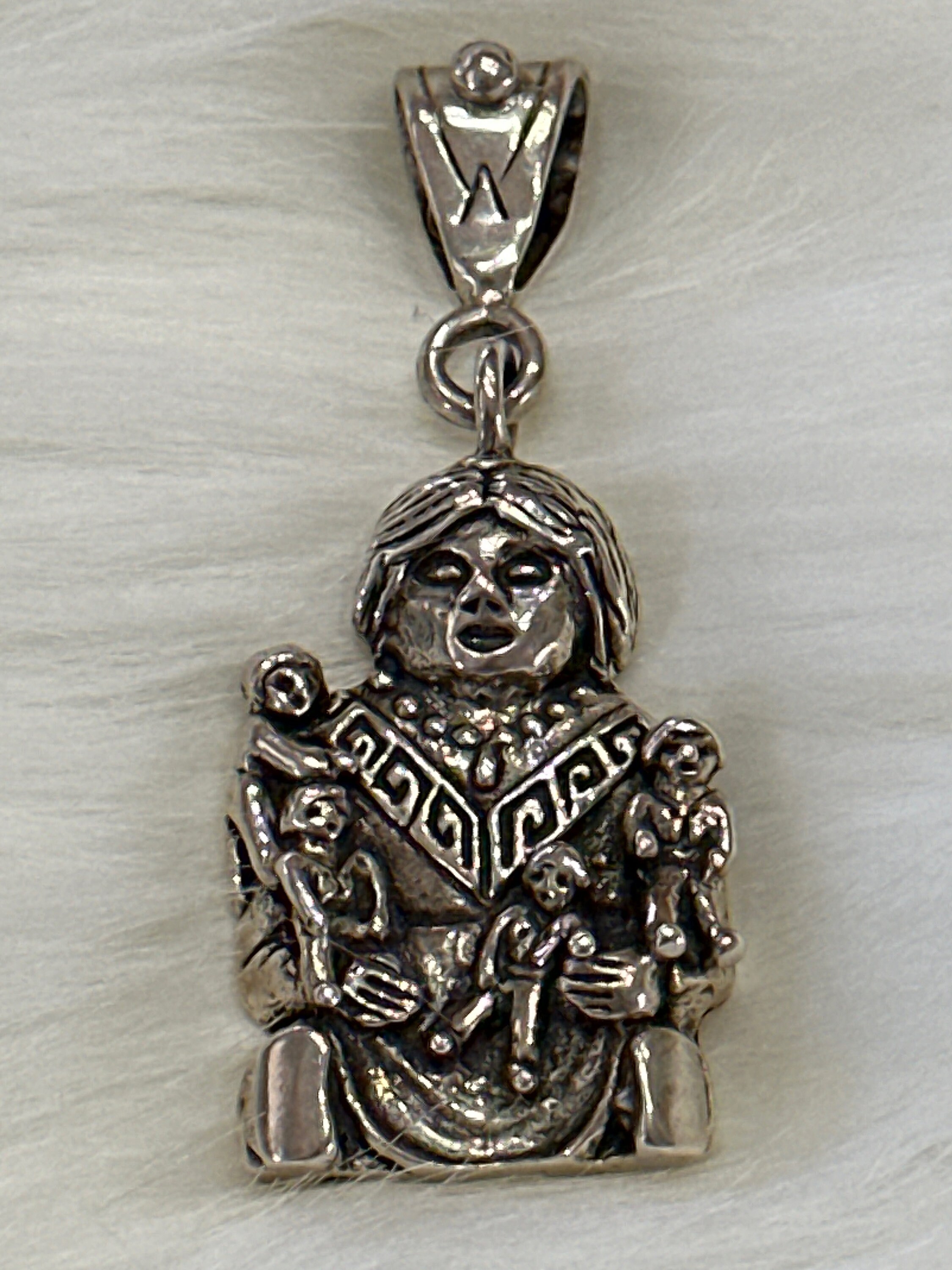 Native American Storyteller Pendant Stamped Sterling Silver Liberty - Etsy